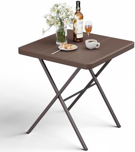 Amazon.com: FurniEdge Folding Table, Portable Square Foldable Table No ...