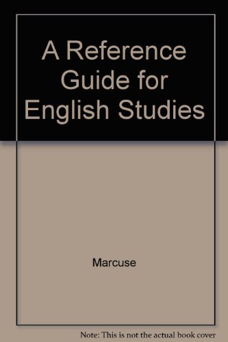 Amazon.com: A Reference Guide for English Studies: 9780520051614 ...