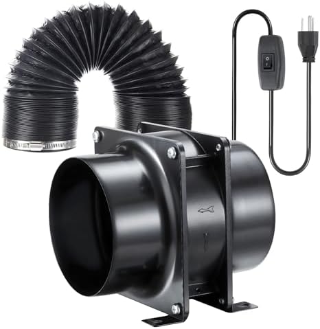Kit de ventilador axial de 4 pulgadas, extractor de escape, ventilador ...