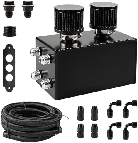 Amazon.com: JDMON 4X 10AN Oil Catch Can Compatible with Honda Civic ...