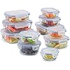 18 Piece Glass Food Storage Container Set - Use for Home, Kitchen and ...
