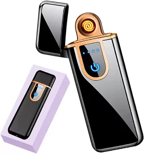 LED Lighter Windproof Fingerprint Pocket Lighter with Sensor Touch ...