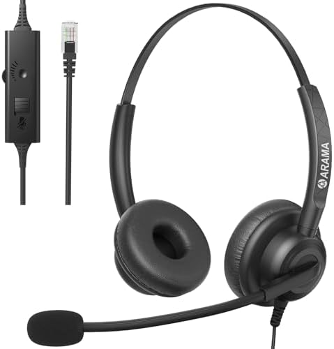 Amazon.com: Arama Cisco Phone Headset with Microphone Noise Cancelling ...
