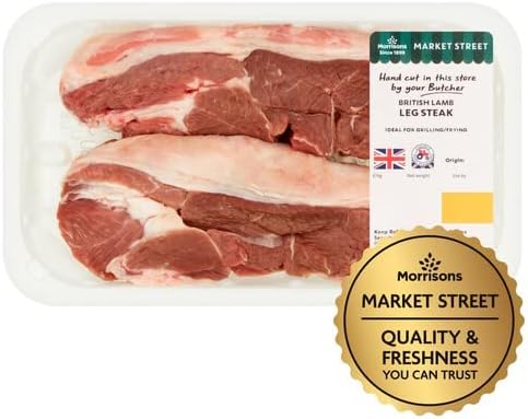 Morrisons British Lamb Leg Steak (0.27kg - 0.54kg, typically 0.4kg ...