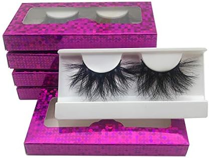 Amazon.com: MIKIWI 25mm Lashes, Dramatic 6D Faux Mink Lashes, Fluffy ...