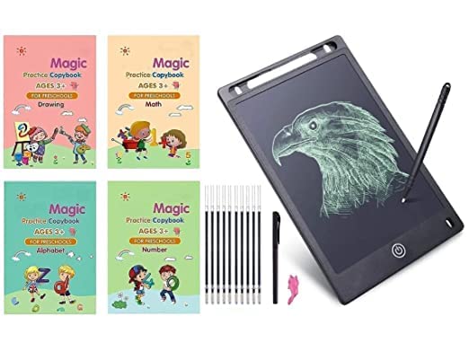 GODZYLCD Writing Tablet 8.5Inch with 4 PCS Magic Practice Copybook for ...