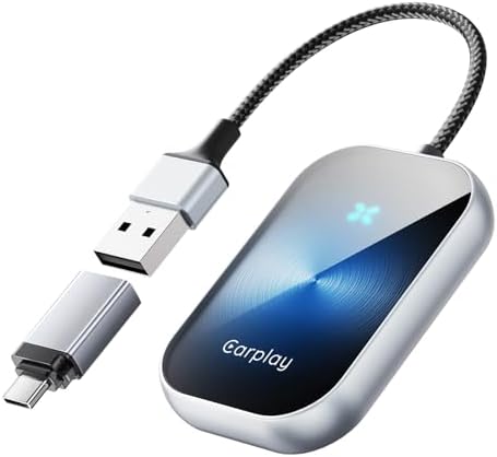 Amazon.com: 2 in 1 Wireless CarPlay Adapter 2024 Upgraded, Wireless ...