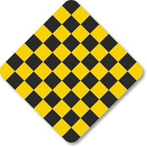 Amazon.com: Checkerboard Traffic Symbol, Engineer Grade Reflective ...