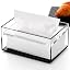 SANRUI Acrylic Tissue Box Cover Holder, Clear Black Base 8MM Sunken Top ...