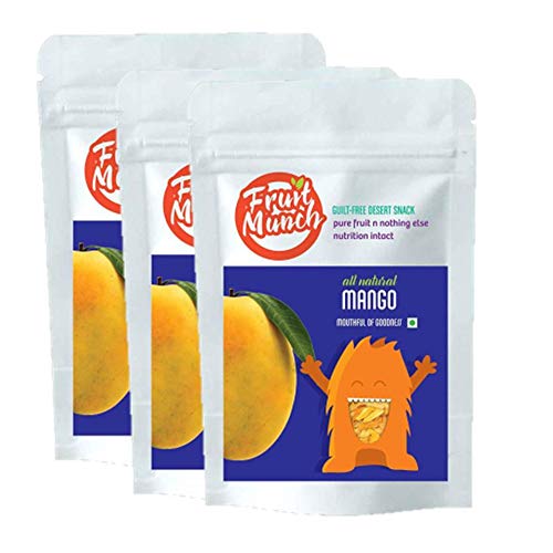 Fruit Munch Dried Mango - 20gms x Pack of 3 (No preservatives, No Added ...