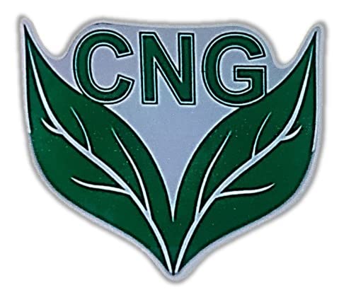 UNIq CNG with Green Leafs Stylish Glossy Finish Decal Sticker for Car ...