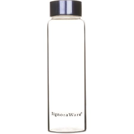 Buy SignoraWare Inspiro Borosilicate Glass Water Bottle with Screw Cap ...