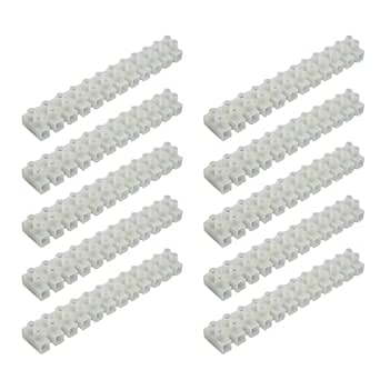 CTWHA 10PCS 12 Position 10A Screw Terminal Block for Motor Electrical ...