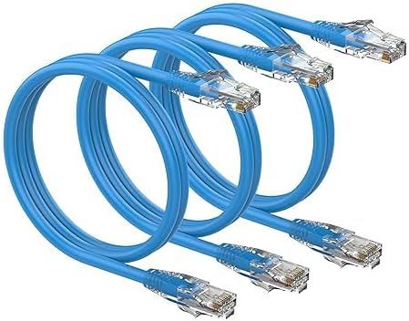 3 Feet 1 meter Cat6 Patch Cable (3 Pack), Solid Pure Copper Patch Cord ...
