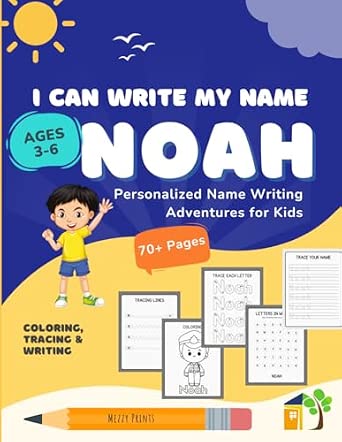 Personalized Name Writing Practice Coloring Tracing Workbook for Kids ...