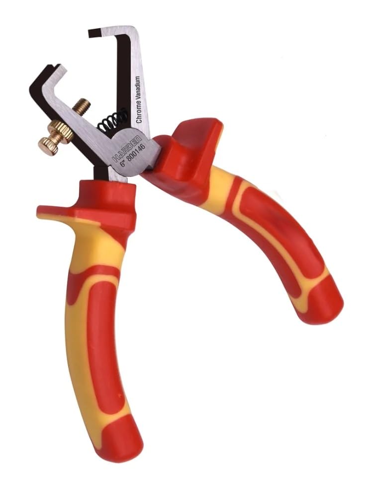 Edward Tools 6” VDE Insulated Wire Stripper Pliers - 1000 Volt End Type ...