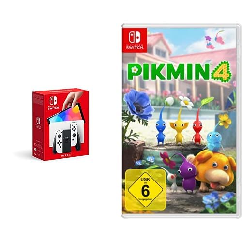 Nintendo Switch-Konsole (OLED-Modell) Weiß + Pikmin 4 Switch : Amazon ...