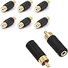 Amazon.com: VCE 6-Pack Gold Plated RCA Female to RCA Female Coupler,Compatible with Phono ...