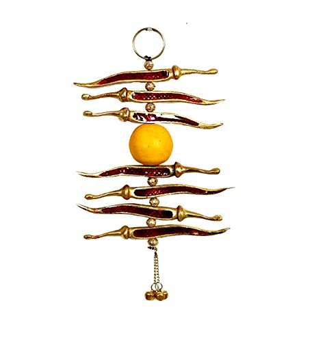 Buy Ankita Gemstones Brass Metal Nimbu Mirchi Door Hanging Nazar ...