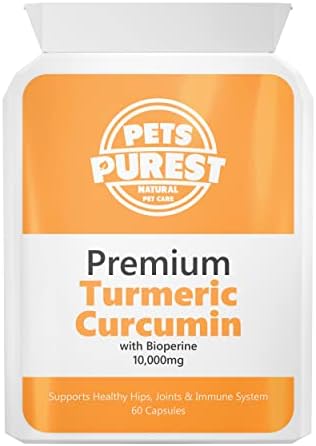 Pets Purest 100% Natural Premium Turmeric For Dogs 10,000mg with Active ...