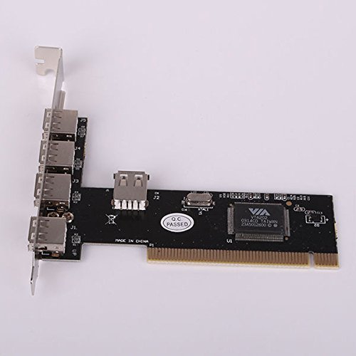 Generic 5 Port USB 2. 0 High-Speed PCI Controller Card Adapter Hub 4 ...