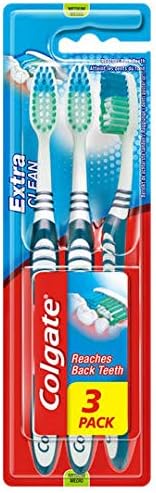 Colgate Extra Clean Toothbrush Medium (3 Pack) : Amazon.co.uk: Health ...