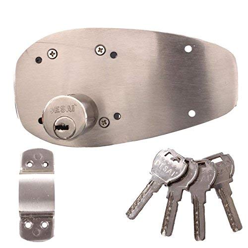 DESAI LOCK Stainless Steel Interlock with Ultra 4 Keys (Silver, 6 ...