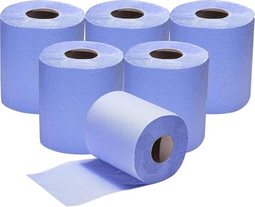 Blue Paper Rolls - 2 Ply Embossed Centre Feed - Hand Towel Tissue Roll ...