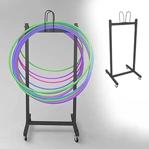 Amazon.com: Hula Hoop Storage Rack with Wheels, Space-Saving Fitness ...