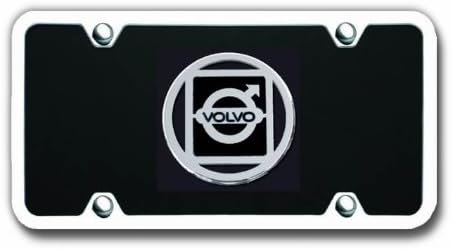 Amazon.com: Volvo Logo Polished Stainless Steel License Plate Frame ...