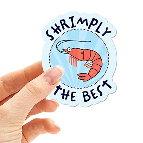 Amazon.com: Shrimply the Best Sticker for Hydroflask - Funny Food Decal ...
