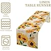 Amazon.com: JanJCurt Retro Sunflower Table Runner, Vintage Newspaper ...