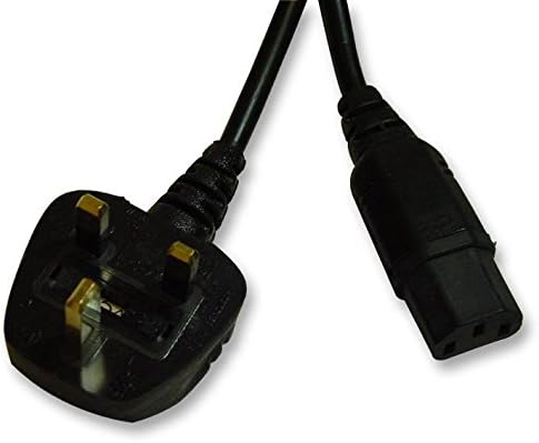 PRO ELEC PEL00095 2m UK Mains Plug to IEC C13 Socket Lead, 10A, Black ...
