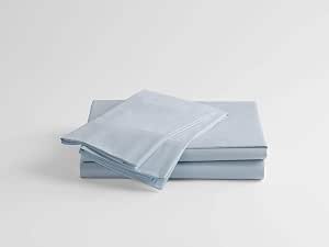 Amazon.com: 400 Thread Count Percale Solid Sheet Set (Powder Blue/Full ...