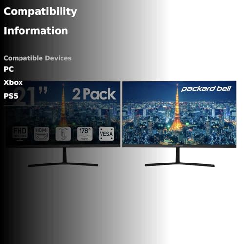 Snapklik.com : Packard Bell airFrame 21" FHD Monitor, 1920x1080 ...