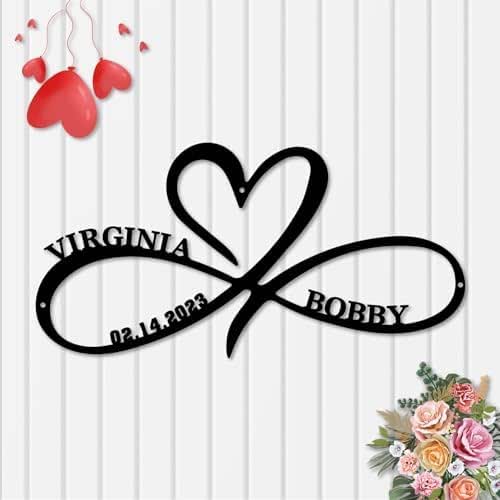 Amazon.com: Sanshaoye Custom Infinity Heart Sign, Metal Sign Wall Decor ...