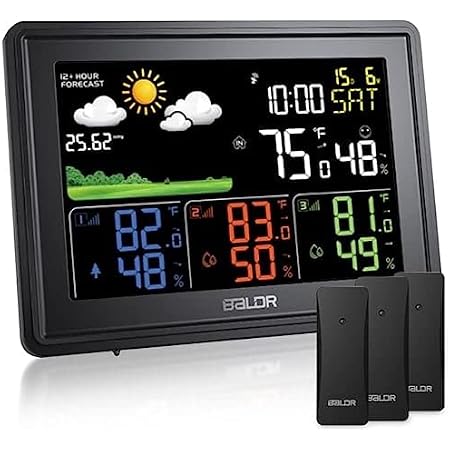 Amazon.com: Kalawen Home Wireless Weather Station Multiple Sensors with ...