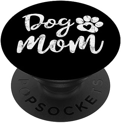 Amazon.com: Dog Mom Distressed - Cute Paw Heart for Mom Life Mom Dog ...