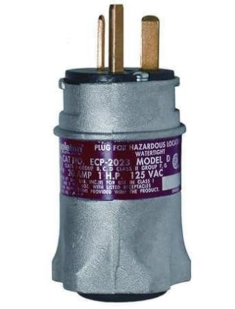 (2 PACK) APPLETON ECP-2023 Plug, 20A, 2P, 3W, Alum, NEMA 3, 3R ...