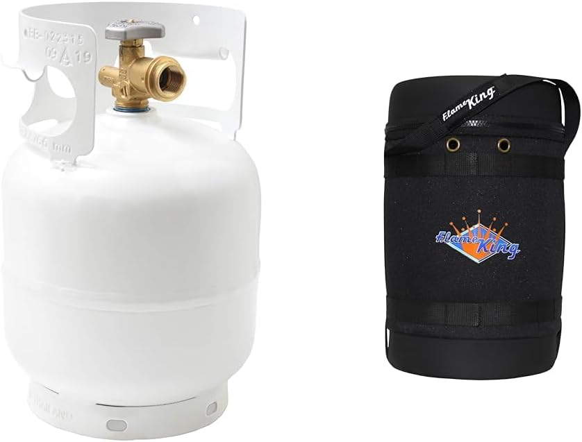 Amazon.com: Flame King Bundle 5LB Propane Tank with OPD Valve ...