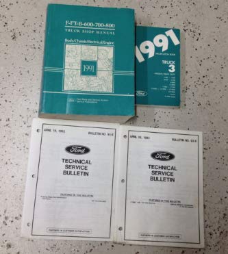 1991 Ford FTB 600 700 800 Truck Service Shop Repair Manual Set W Specs ...