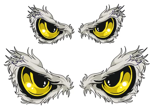 Egale Eyes Car & Bike Sticker Glossy materiale, (12X10 CM one Eye ...