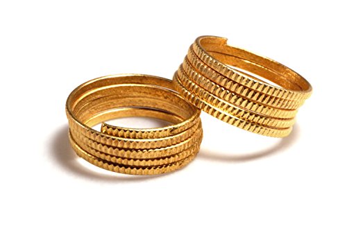 Deccani Handicrafts Golden Metal Alloy Multi Round Spring Type with Cut ...