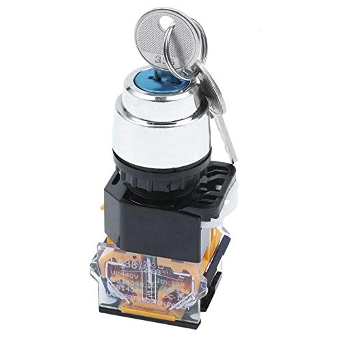 PE® On/Off/On Three 3 Position Rotary Selector Key Lock Switch 10A 380V ...