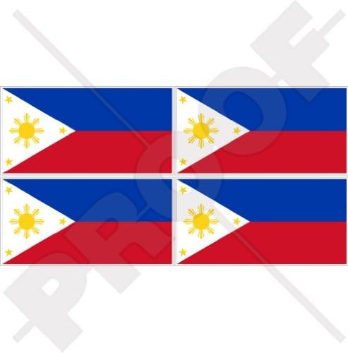 Philippines Philippine Flag, Pilipinas 2" (50mm) Vinyl Bumper-Helmet ...