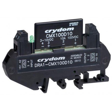 CRYDOM DRA1-CMX100D10 SSR, DIN RAIL MOUNT, 100VDC, 10VDC, 10A: Amazon ...