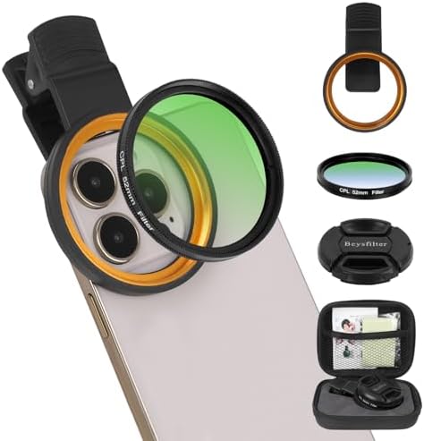 Amazon.com: 52MM CPL Filter for Phone Camera Lens Filter Kit,Circular ...