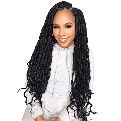 Niseyo 8 Packs Wild Locs Crochet Hair 24 Inch Pre-looped - Want It All