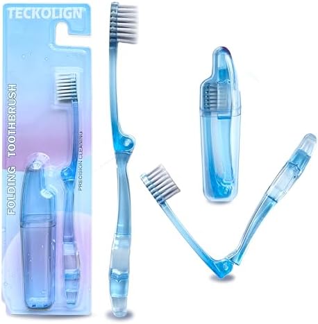 Amazon.com : Sprayco Miamica Compact Foldable Travel Toothbrush with ...