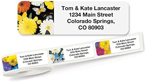 Amazon.com : Flower World Rolled Personalized Return Address Mailing ...
